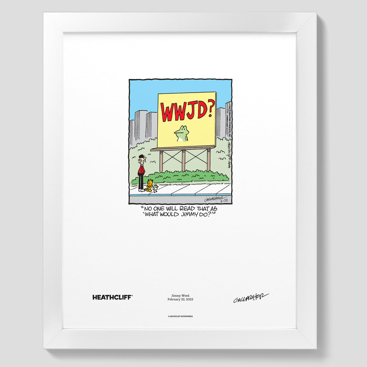 Jimmy 2/22/2023 Framed Print – Heathcliff Shop